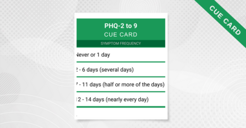 Resident Mood (PHQ 2-9) Cue Card | My MDS Expert