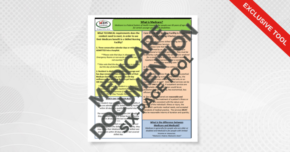 Medicare Documentation Tool for Nurses | My MDS Expert
