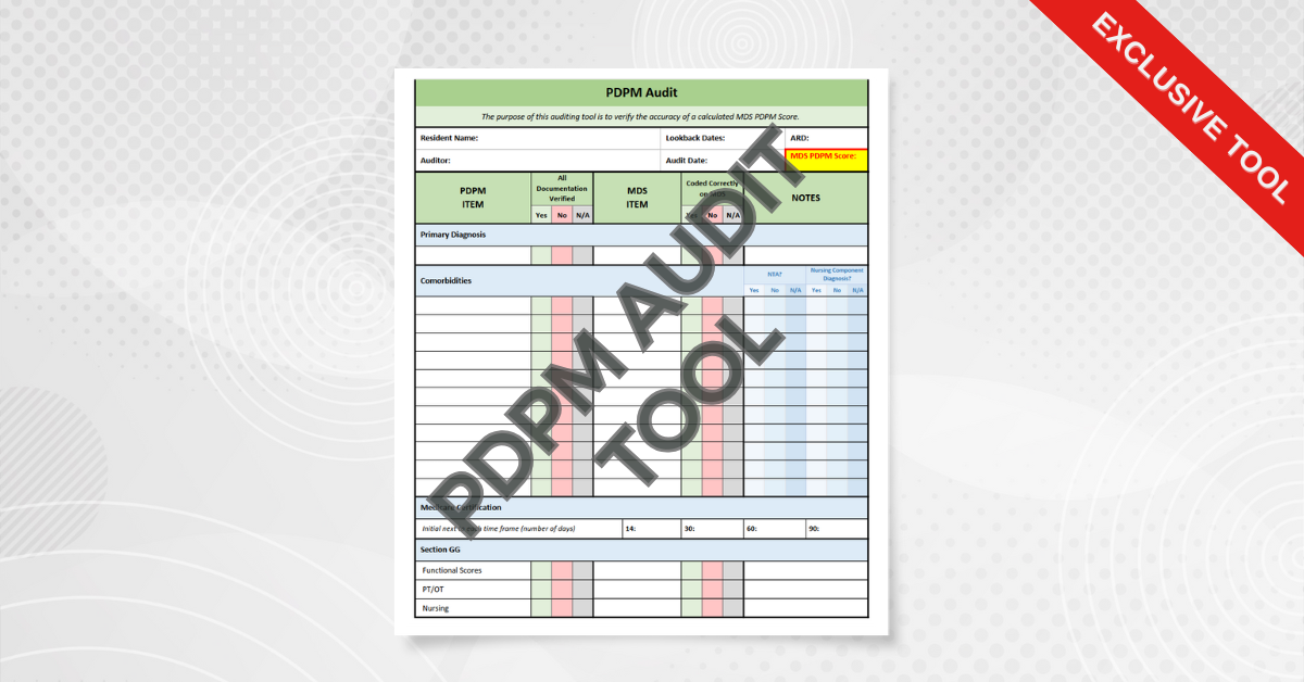 PDPM Triple Check Checklist | My MDS Expert