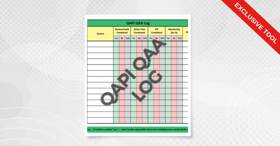 QAPI QAA Log | My MDS Expert