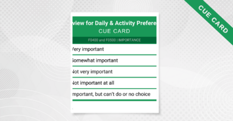 Daily & Activity Preferences Cue Card | My MDS Expert
